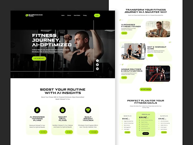 Build a gym, fitness and sports website with modern design by Imtiaz ...