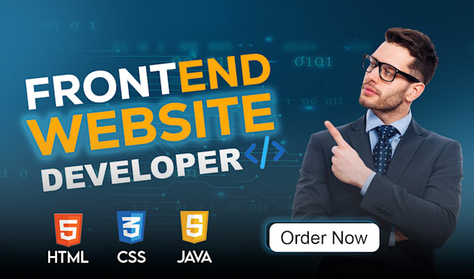 Design website frontend using html, css, boostrap and javascript by ...