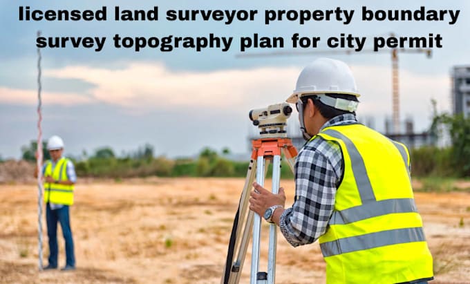 Licensed land surveyor property boundary survey topography plan for ...
