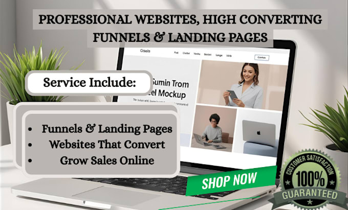 Design professional website, high converting funnels and landing page ...