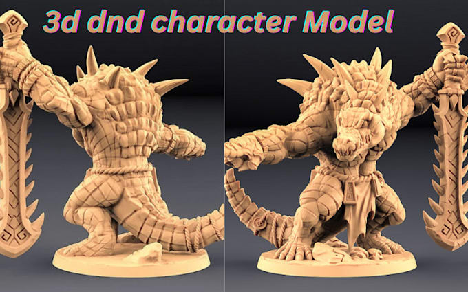 Model custom 3d dnd character miniatures, dnd monsters ttrpg for 3d ...
