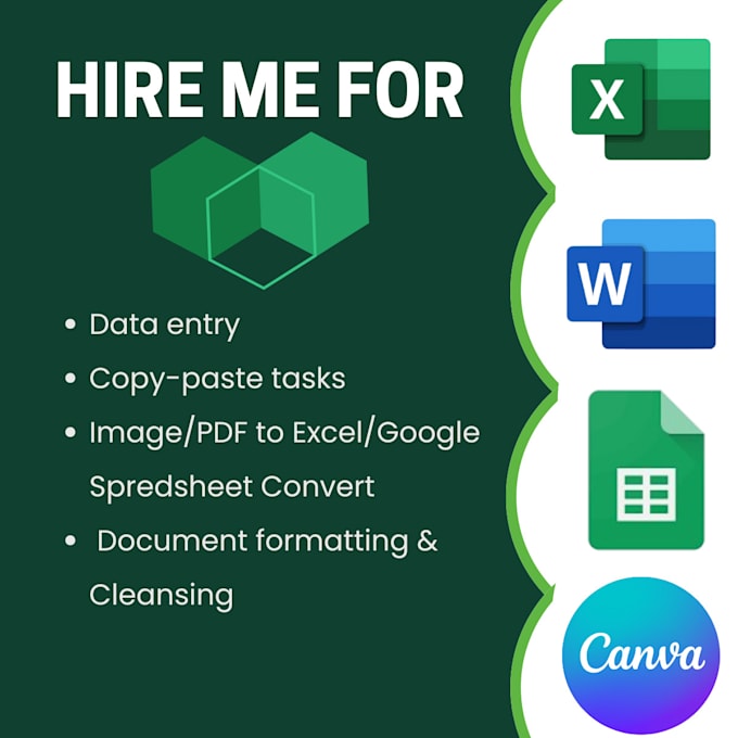 Do accurate data entry, copy paste, excel, google sheets and pdf conversion by Hamna694 | Fiverr