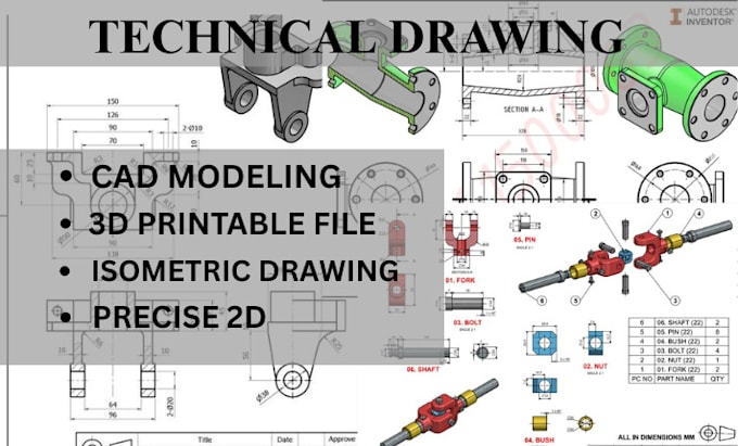 Draft technical drawings for prototyping or manufacturing of your ...