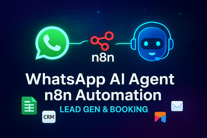 Agent ai n8n whatsapp agent ai pour la génération de leads, agent de réservation, automatisation ai