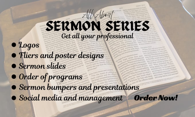 Create your church sermon series bumper slide logo flier order of ...