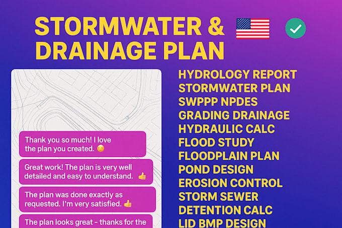 Civil permit drawings civil design site grading drainage stormwater ...
