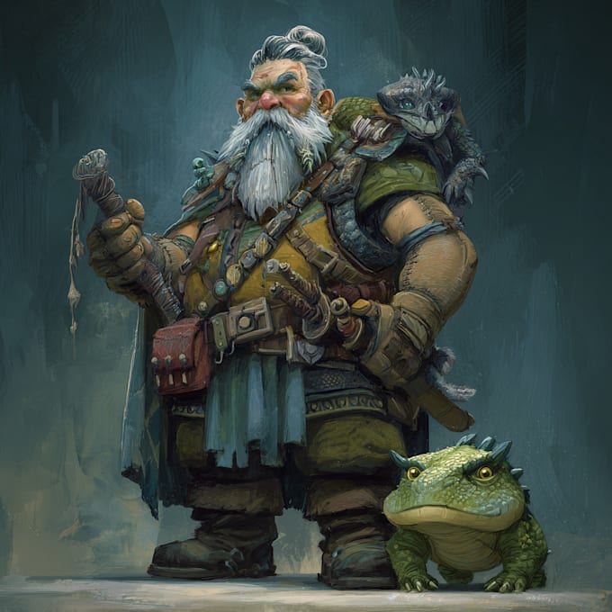 Make a dnd character, fantasy character, creatur sci fi art by ...