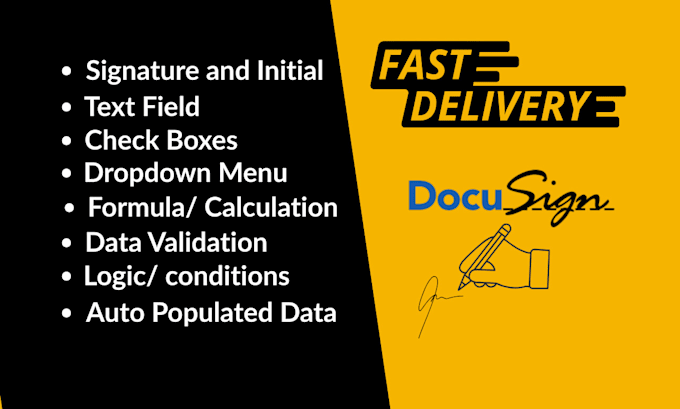 Create fillable interactive pdf template docusign, adobe sign jot form ...