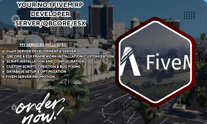 Develop, fix, promote fivem qbcore esx server with custom scripts and features by Tekora_ | Fiverr