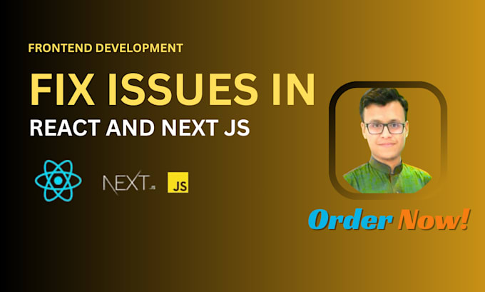 Fix bugs or resolve errors in frontend javascript react nextjs tailwind ...
