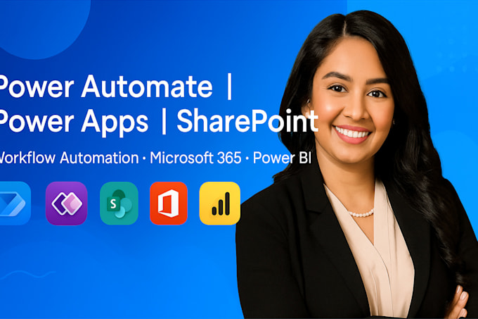 Build, automate and optimize workflows using power automate, power apps, pi by Evitajohn | Fiverr