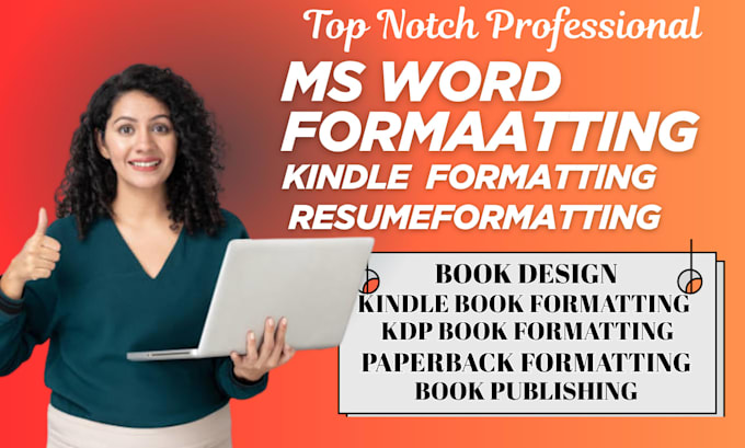 Do cv resume formatting ms word document kdp book formatting and layout ...