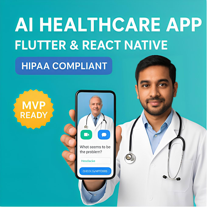 Build cross platform ai healthcare app flutter react native hipaa telemedicine by Dev_karl_m ...