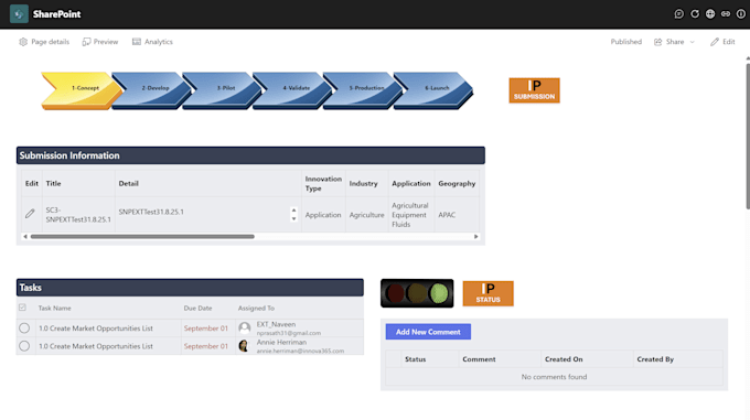 Develop sharepoint spfx, powerapps, power automate, logic apps ...