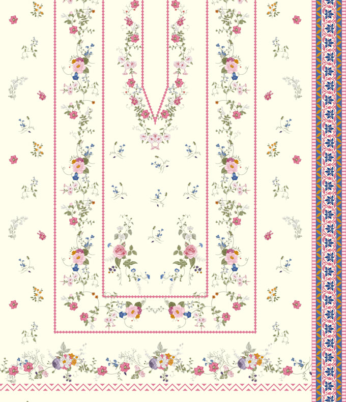 Digital textile print designs by Wardaa_ch | Fiverr