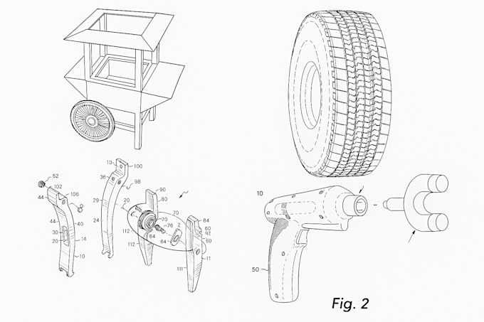 Design mechanical illustrations for uspto utility patent drawings and ...