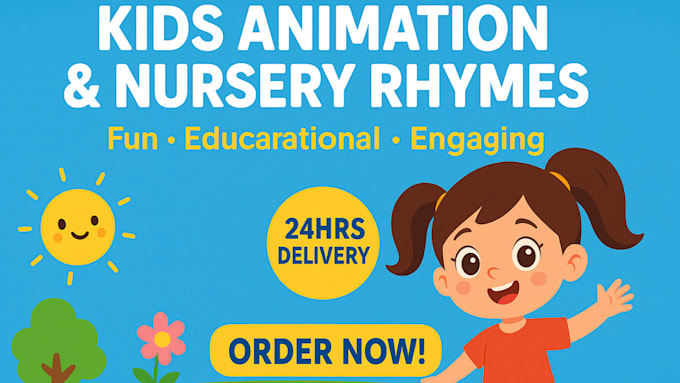 Create fun and engaging 2d kids nursery rhymes and cartoon animation ...
