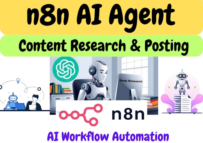 Build n8n ai agents, automate social media post with n8n, make, zapier workflow by ...