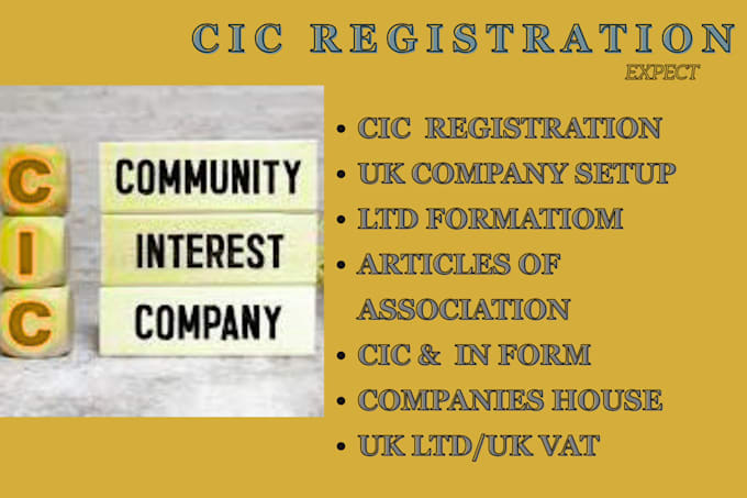Register cic, dissolve cic, ltd formation and uk vat registration ...