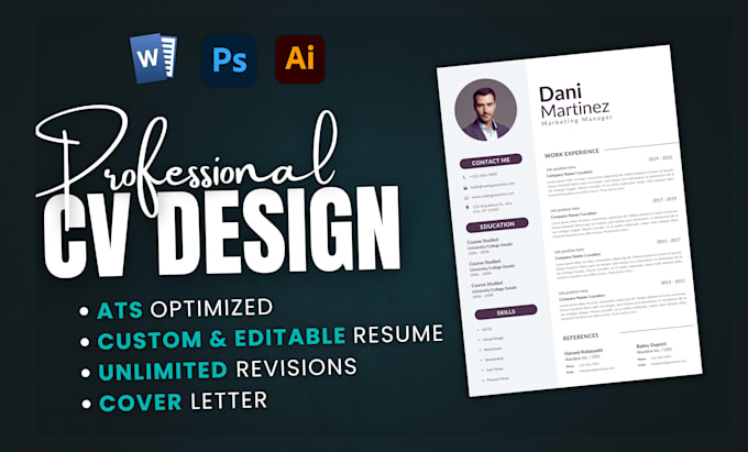 Design and rewrite a professional cv, resume maker, and cover letter by ...