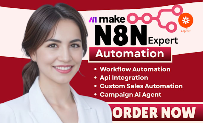 Do n8n shopify workflow, n8n api integration, n8n ai agent, zapier ai ...
