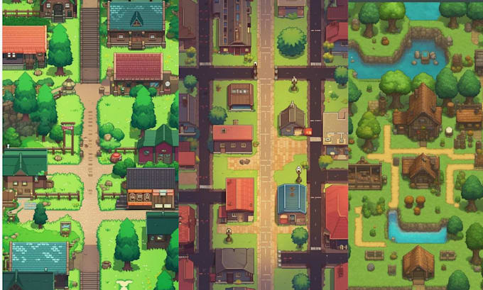 Design custom pixel tilesets for rpg, retro, and indie games by Jones ...