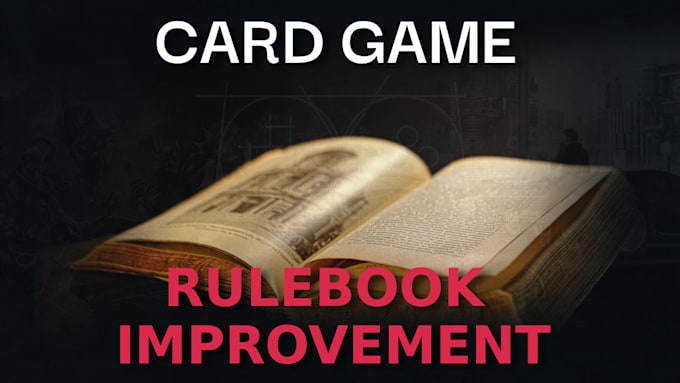 Improve your card game rulebook by Gamesdeconst | Fiverr