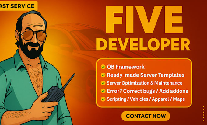 Develop your fivem qbcore, roleplay server, esx fivem server, fivem ...