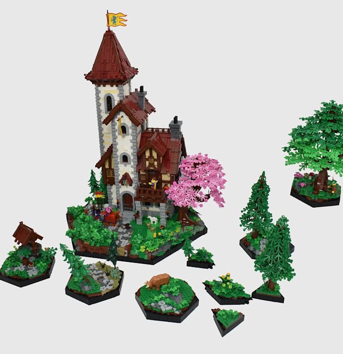 Design custom lego sets and detailed 3d moc models with instruction and ...