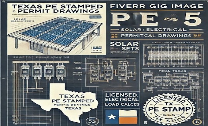 Do electrical drawing solar permit set with pe stamp and load calcs for ...