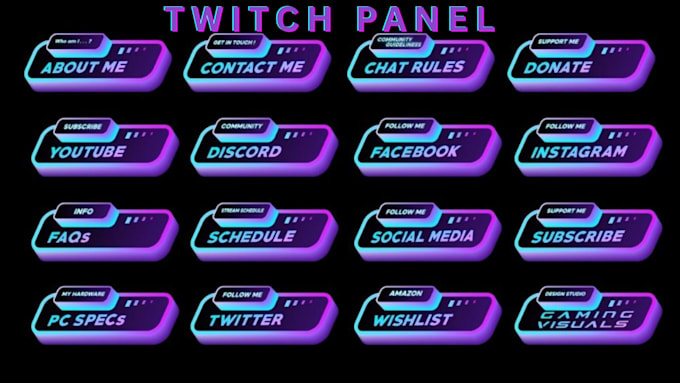 Conception de panneau twitch personnalisé, bannière anime, overlay de ...