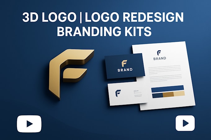 Do 3d logo,media brand mark, redesign log,branding identity by Neeray3 ...