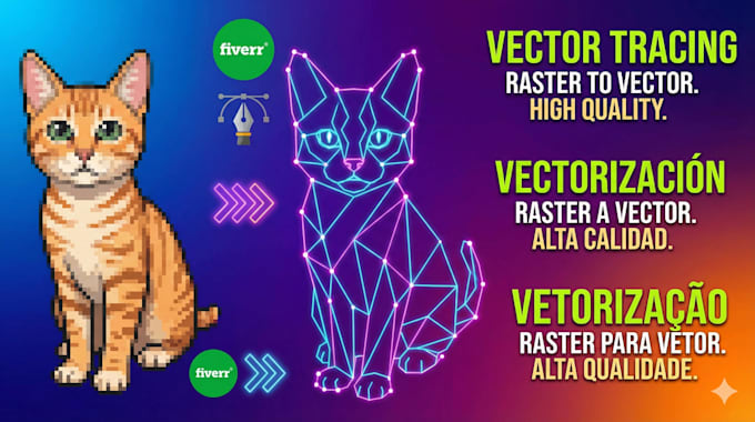 Vector tracing, redraw or convert your logo or image by Caio_peres | Fiverr