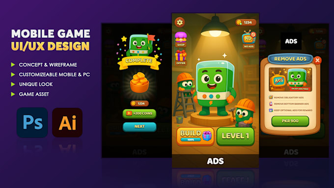 Design modern game ui ux for your pc and mobile by Junior_raxa | Fiverr