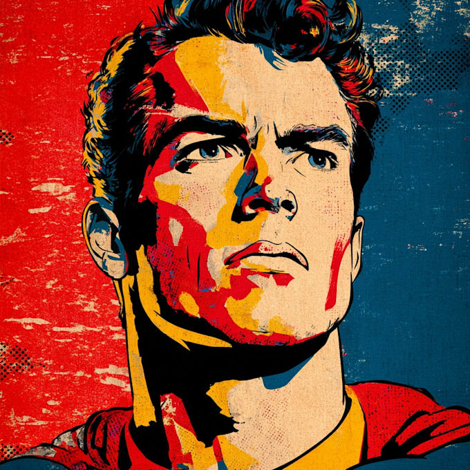 Draw comic superhero pop art portrait by Varseoron | Fiverr