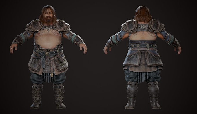 3d aaa character, game character,3d rigging,armor model for unity ...