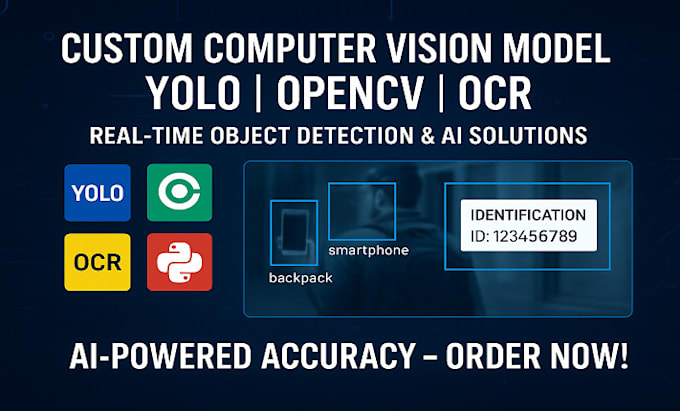 Build a custom computer vision model using yolo opencv and ocr by Nighty_dev | Fiverr