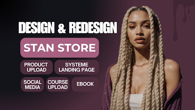 Design stan store setup instagram stan store setup stan landing page ...