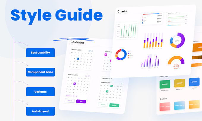 Create ui kit and ui ux design system with a style guide in figma by Hammzawebs | Fiverr