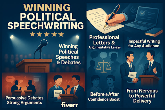Write winning political speech, debate, formal letter and argumentative ...