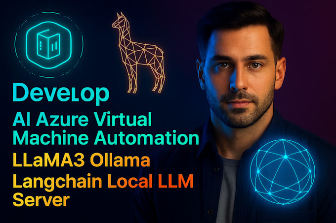 Automatización de máquinas virtuales de ai en azure, llama3 ollama langchain servidor local de llm
