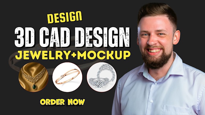 Design professional jewelry cad design, 3d mockups, and 3d rendering by ...