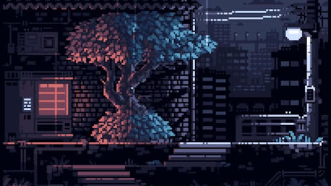 Create pixel art lofi loop animations, retro gifs,8bit i6bit 32bit ...