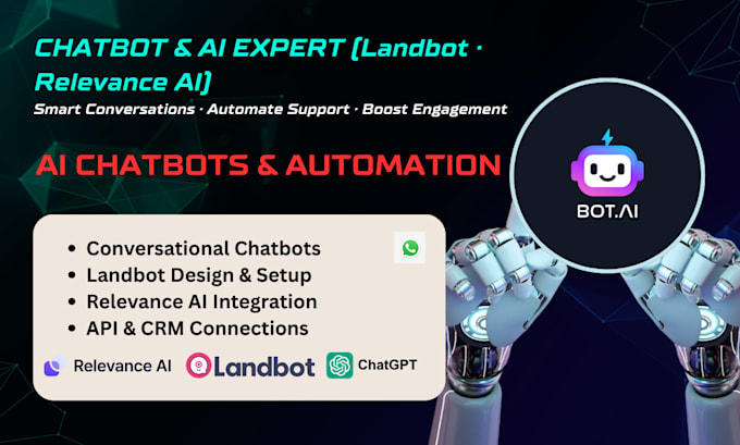 Build ai chatbots with landbot, dialogflow, manychat, intercom, relevance ai n8n by Akeem_omole1 ...
