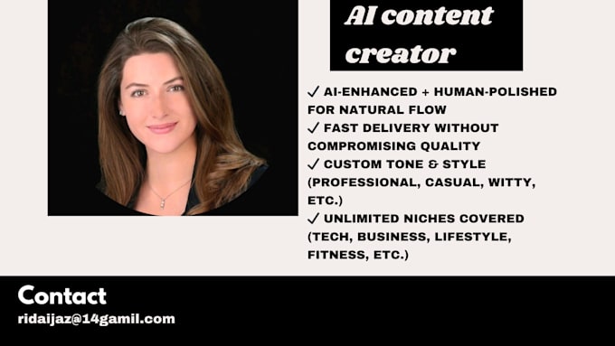 Create seo optimized blog posts and social media content by Ridaijaz14 ...