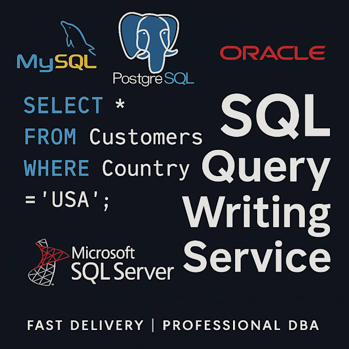 Write for you simple or complex sql queries by Karvounakis | Fiverr