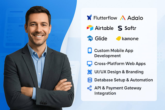Create mobile app, flutterflow, adalo, airtable softr, glide, appsheet, kintone by Ysamueljoseph ...