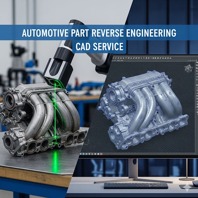 Automotive part reverse engineering cad service by Johns_fr_ank | Fiverr