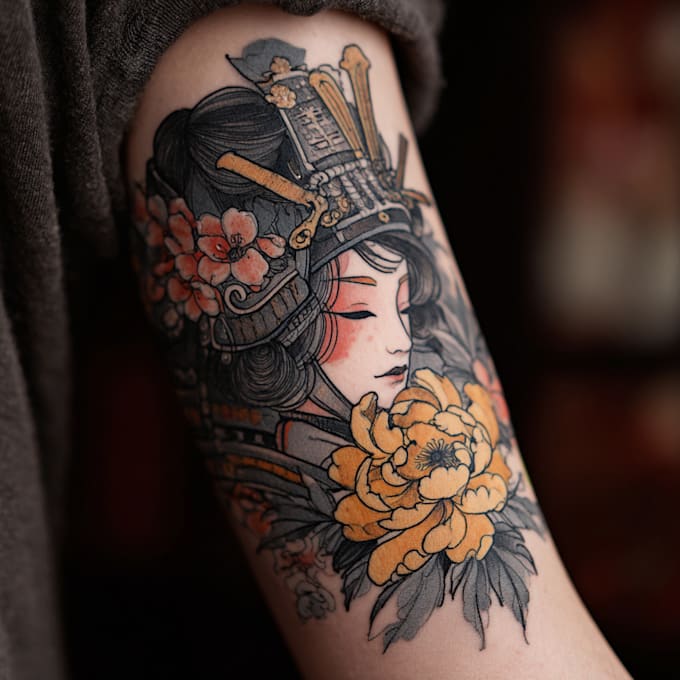 Japanese or asian tattoo design on digital ink by Coucsoose | Fiverr