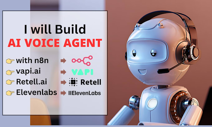 Build ai voice agent using vapi ai or retell ai or elevenlabs by ...